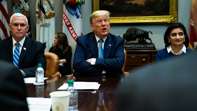 Donald Trump,Mike Pence,Seema Verma - Bleg